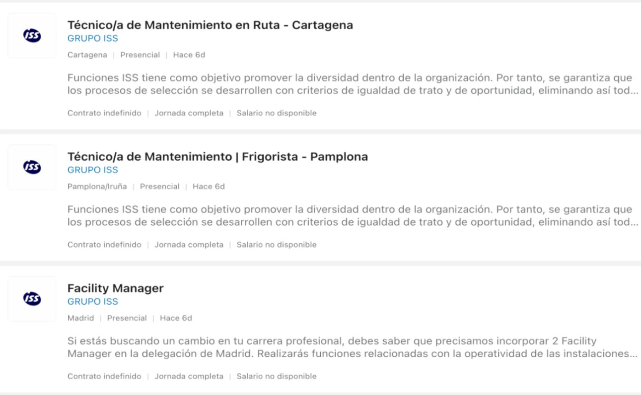 Ofertas de trabajo en ISS Facility Services